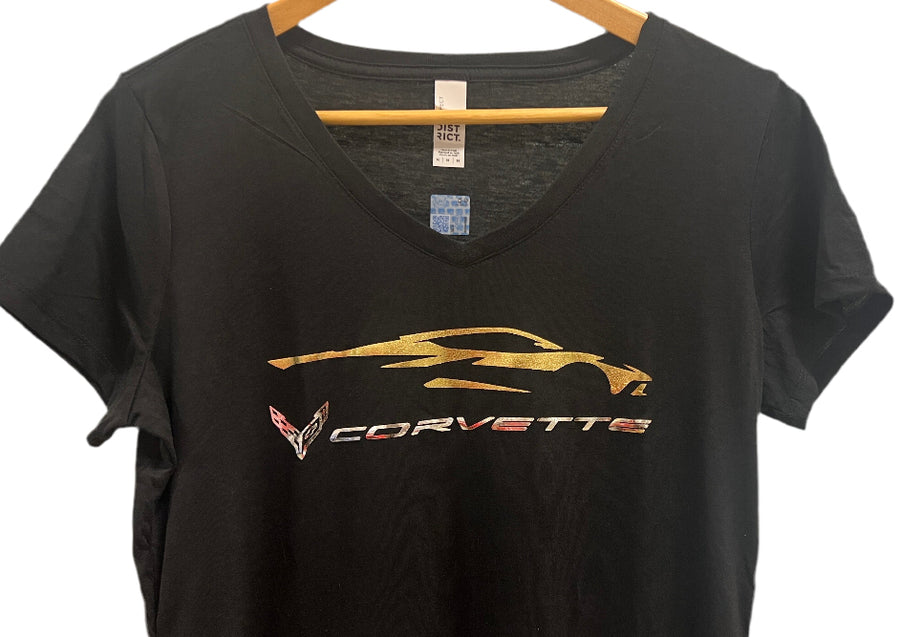 C8 Corvette Ladies Rhinestone T-Shirt - Team Lingenfelter